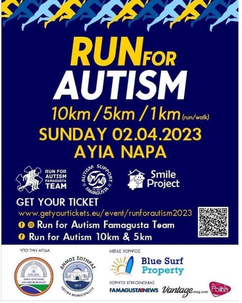RUN FOR AUTISM: Register now and run for autism! - Famagusta News