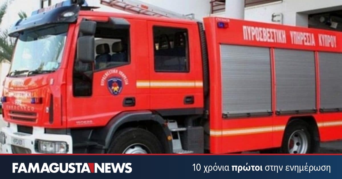 Fire in the yards of houses in Limassol - Fire department on the scene ...
